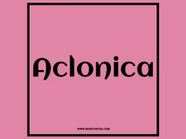 Aclonica: Free Font Download | MaisFontes