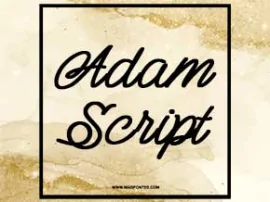 Adam Script: Free Font Download | MaisFontes