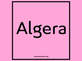 Algera Regular: Free Font Download | MaisFontes