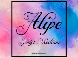 Alipe Script Medium: Free Font Download | MaisFontes