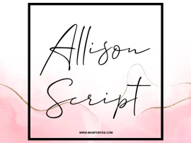 Allison Script Regular: Free Font Download | MaisFontes