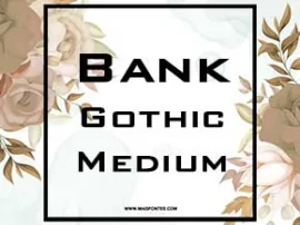 Bank Gothic Medium Font: Free Download | MaisFontes