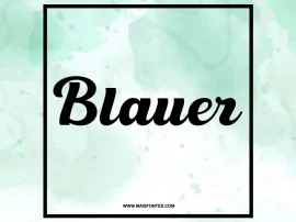 Blauer Regular Font: Free Download | MaisFontes