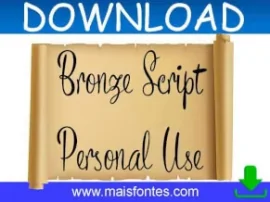 Bronze Script: Free Font Download | MaisFontes