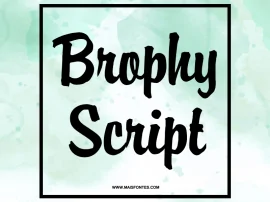 Brophy Script: Download Free Font | MaisFontes