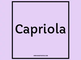 Capriola Regular: Free Font Download | MaisFontes