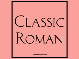 Classic Roman Std: Download Free Font | MaisFontes