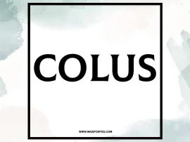 Colus Regular: Download Free Font | MaisFontes