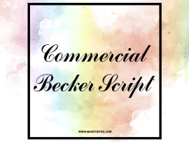 Commercial Becker Script: Free Font Download | MaisFontes