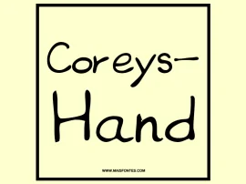 CoreysHand Font: Free Download | MaisFontes