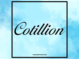 Cotillion Regular: Download Free Font | MaisFontes