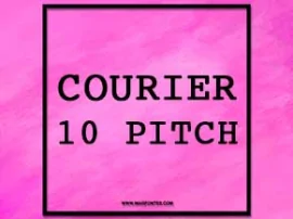 Courier 10 Pitch Font: Free Download | MaisFontes