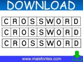 crossword Font: Free Download | MaisFontes