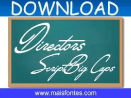 Directors Script Big Caps: Free Font Download | MaisFontes
