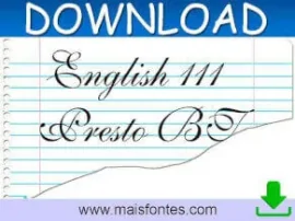 English 111 Presto: Download Free Font | MaisFontes
