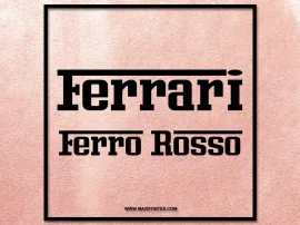 Ferrari Ferro Rosso Font: Free Download | MaisFontes