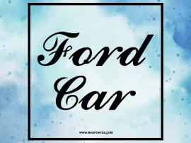 Ford Car: Free Font Download | MaisFontes