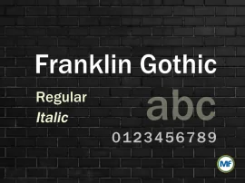 Franklin Gothic Regular Font: Free Download | MaisFontes