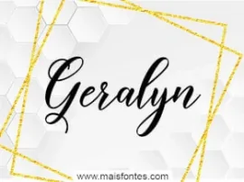Geralyn: Free Font Download | MaisFontes