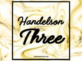 Handelson Three Font: Free Download | MaisFontes