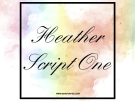 Heather Script One Font: Free Download | MaisFontes