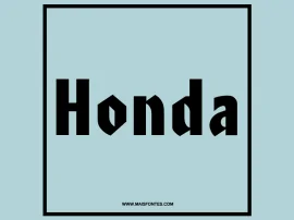 Honda Regular Font: Free Download | MaisFontes