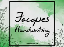 Jacques Handwriting Font: Free Download | MaisFontes