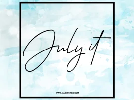 July it Font: Free Download | MaisFontes