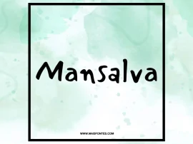 Mansalva Regular: Baixar Fonte Grátis | MaisFontes