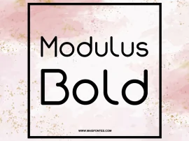 Modulus Bold Font: Free Download | MaisFontes