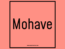 Mohave Regular: Free Font Download | MaisFontes