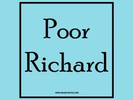 Poor Richard: Free Font Download | MaisFontes