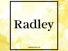 Radley: Free Font Download | MaisFontes