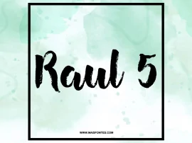 Raul 5 Font: Free Download | MaisFontes