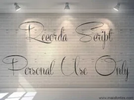 Recorda Script Personal Use Only: Baixar Fonte Grátis | MaisFontes
