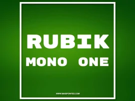 Rubik Mono One Regular: Free Font Download | MaisFontes