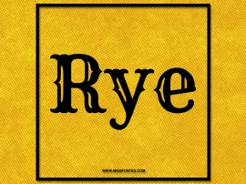 Rye Regular: Free Font Download | MaisFontes