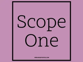 Scope One Font: Free Download | MaisFontes