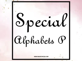 Special Alphabets P01: Free Font Download | MaisFontes