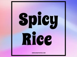 Spicy Rice: Free Font Download | MaisFontes