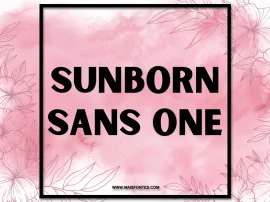 Sunborn Sans One: Free Font Download | MaisFontes