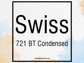 Swiss 721 BT Condensed Font: Free Download | MaisFontes