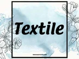 Textile Font: Free Download | MaisFontes