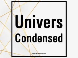 Univers Condensed Font: Free Download | MaisFontes
