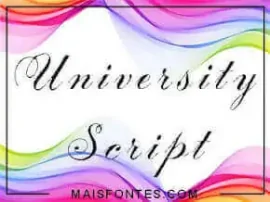 University Script: Free Font Download | MaisFontes