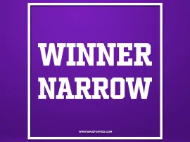 Winner Narrow Bold Font: Free Download | MaisFontes