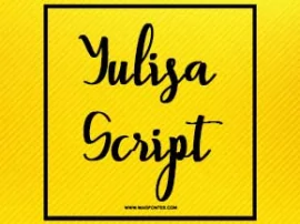 Yulisa Script: Free Font Download | MaisFontes