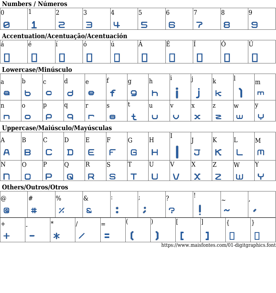 01 Digital Graphics: Free Font Download | MaisFontes