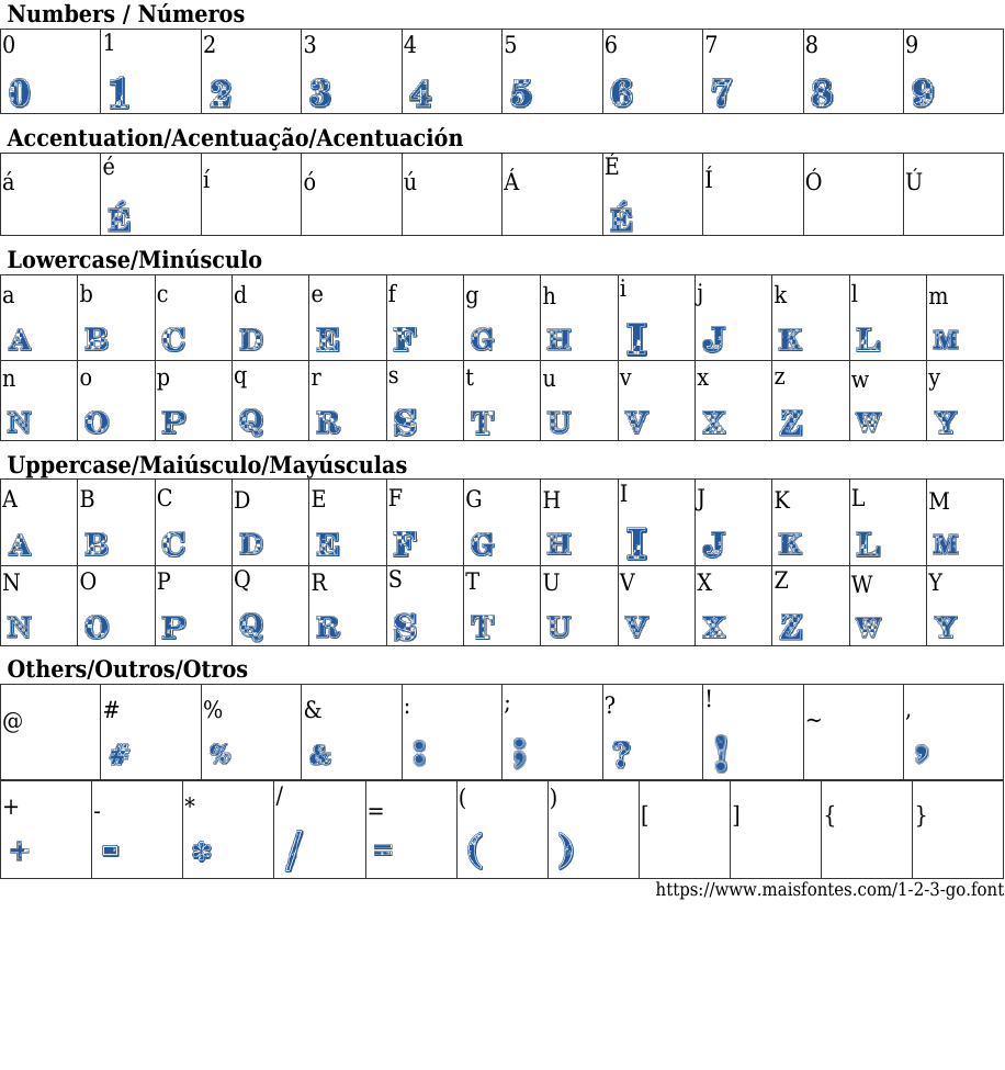 1 2 3 GO: Free Font Download | MaisFontes
