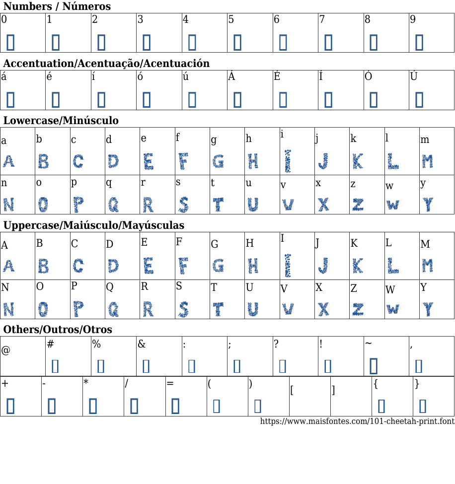 101 Cheetah Print: Free Font Download | MaisFontes